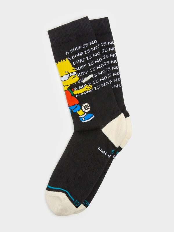 Stance One Pair of The Simpsons Bart Troubled Socks Black