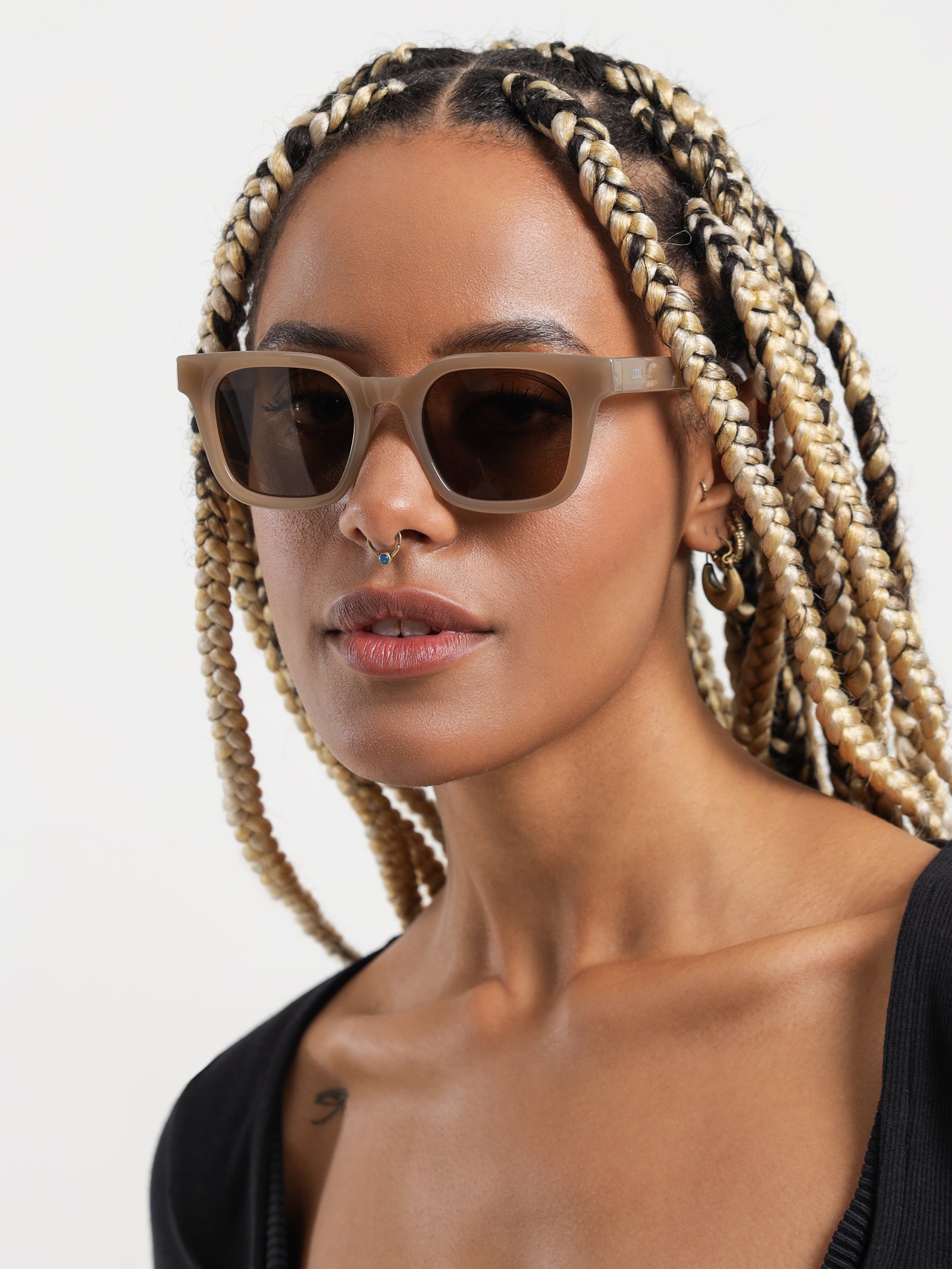 Local supply BKK Sunglasses in Brown Brown | Glue Store