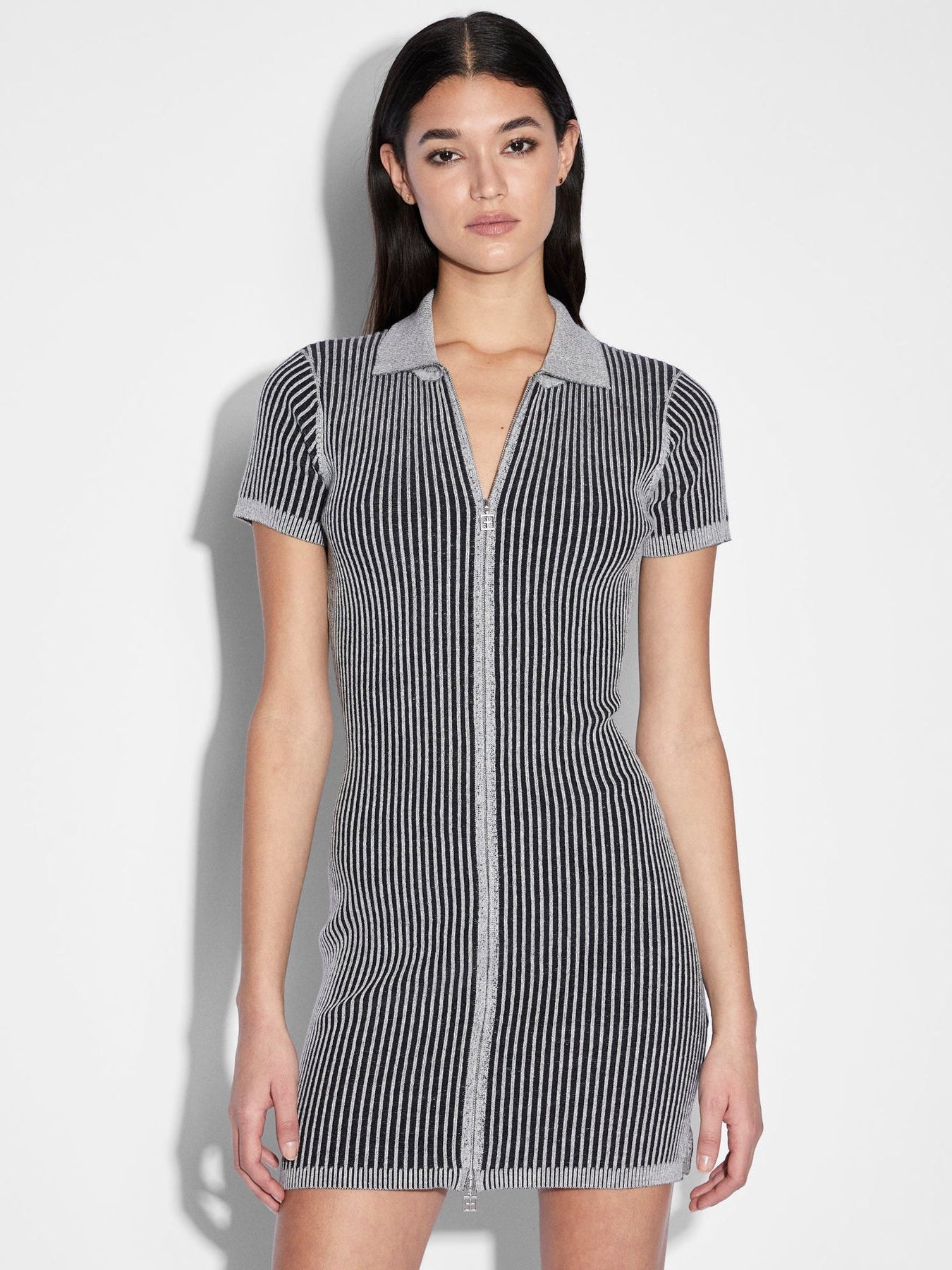 Ksubi League Polo Mini Dress in Black & White Black/white | Glue Store