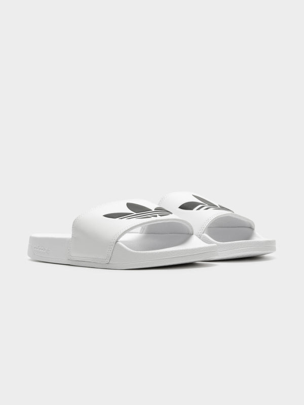 Adidas Unisex Adilette Lite Slides White/Black | Glue Store