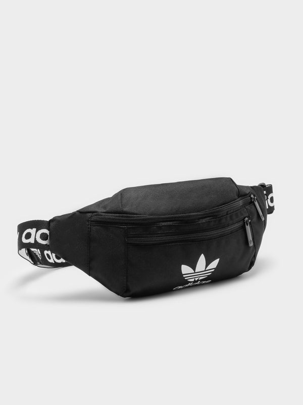 Adidas Adicolor Classic Waist Bag in Black Black/white | Glue Store