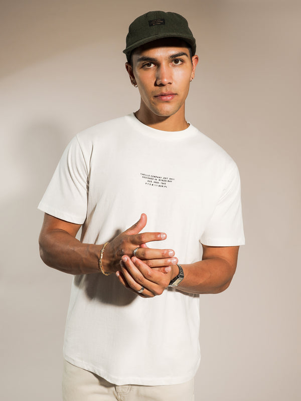 Thrills Established Merch Fit T-Shirt White | Glue Store
