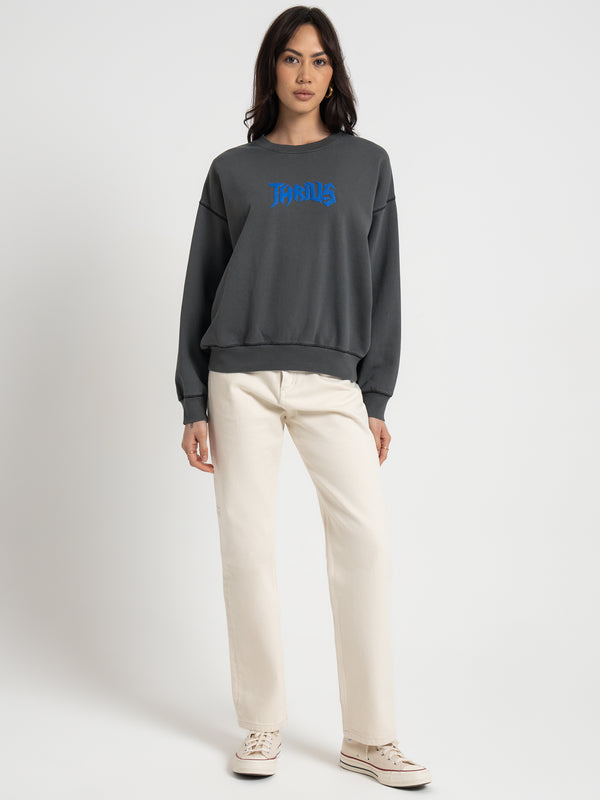 Thrills Fallout Super Slouch Crew Merch Blac | Glue Store