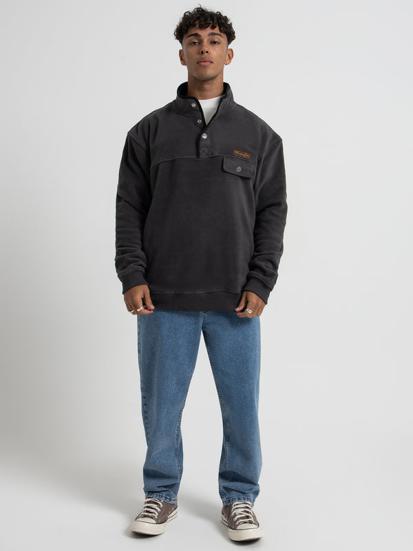 Wrangler Polar Button Up Sweat in Slate Slate | Glue Store