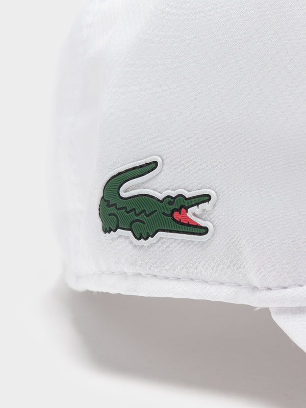 Lacoste Basic Sport Dry Fit Cap in White White | Glue Store