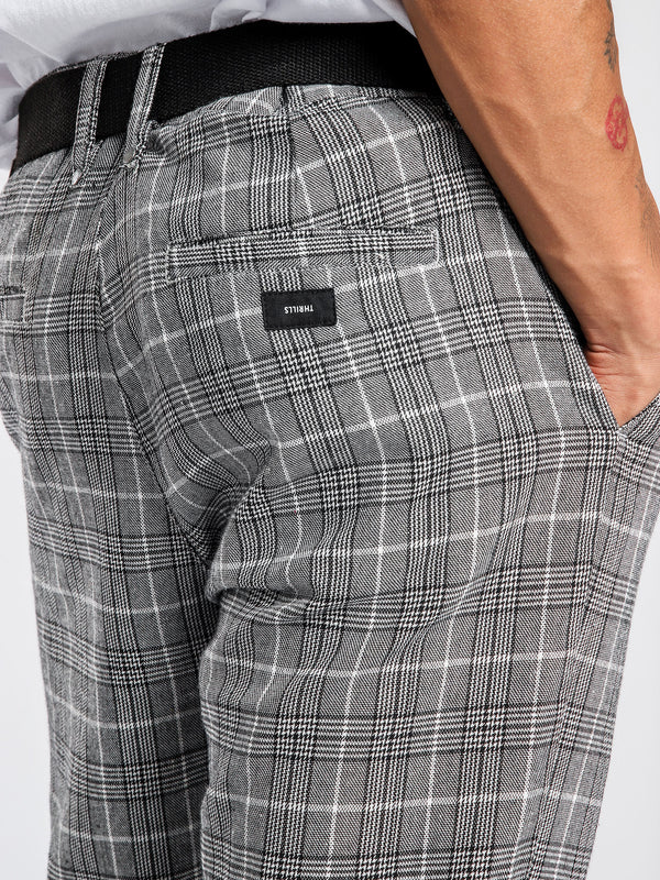 Thrills London Check Cropped Chino Check | Glue Store