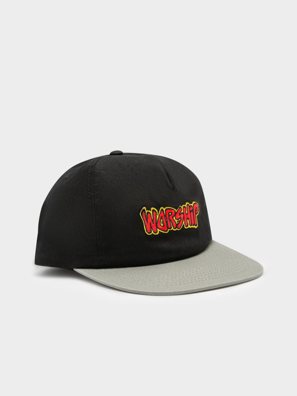 Worship Chewed Hat in Washed Black Black | Glue Store
