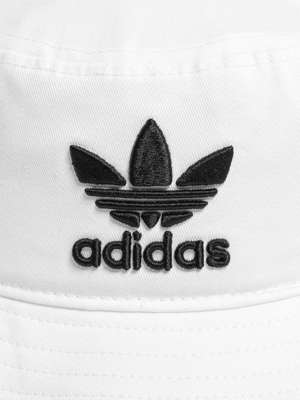 Adidas Trefoil Logo Bucket Hat in White White | Glue Store