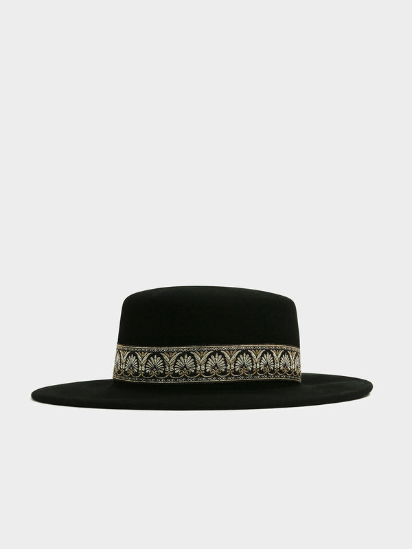 Ace of Something Coachella Boater Hat Black | Glue Store